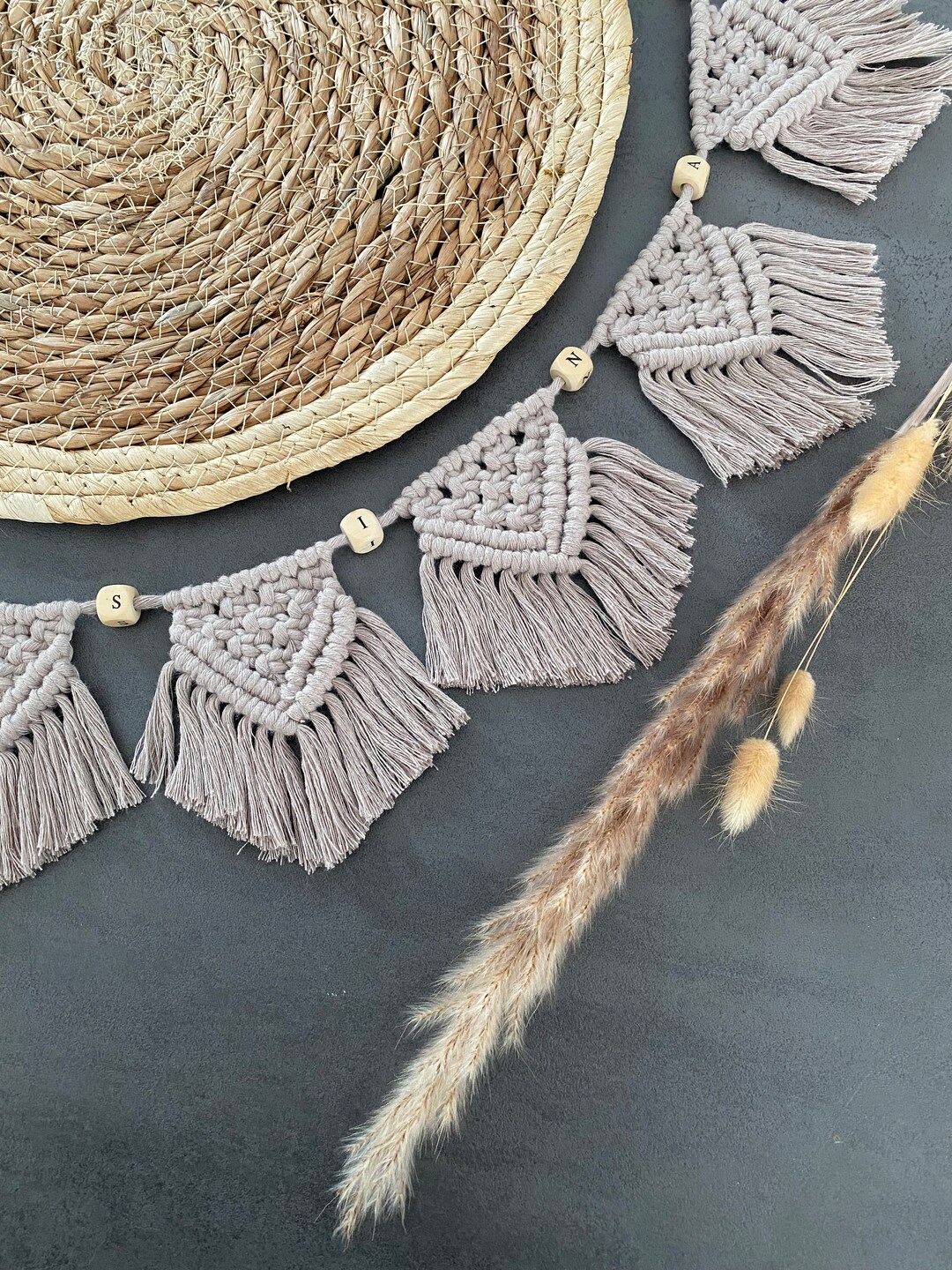 Pennant Chain Macrame, Customizable, Garland, Boho, Gift, Decoration ...