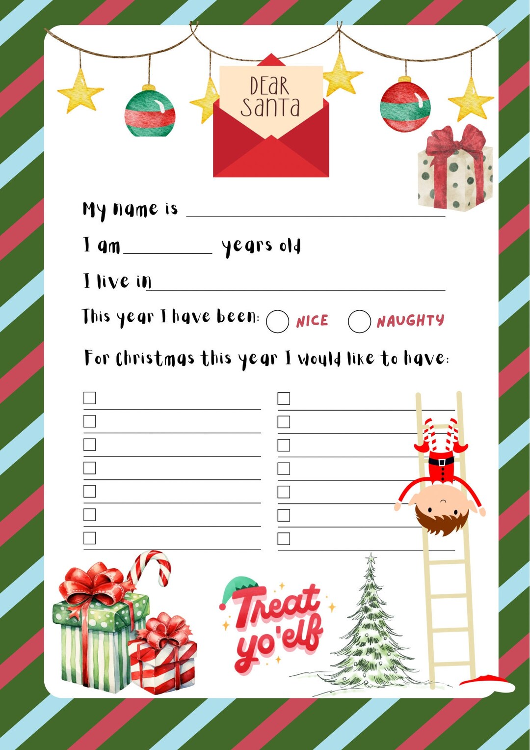 Christmas Wish List for Santa - Etsy