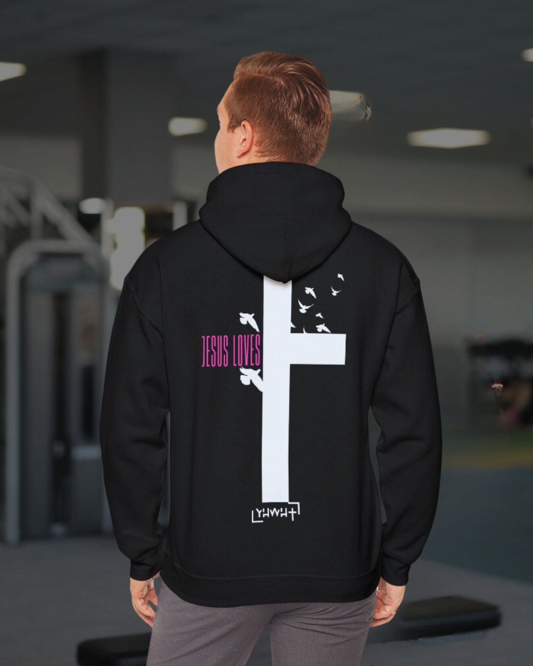 Jesus Loves Crucifix Hoodie - Pump Cover - Etsy