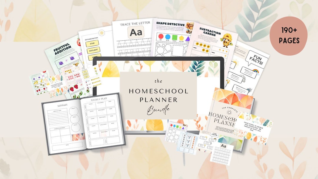 Ultimate Homeschool Planner and Worksheets - Etsy