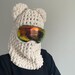 Marshmallow Teddy Balaclava, Ski Helmet Cover, Ski Mask, Unisex ...