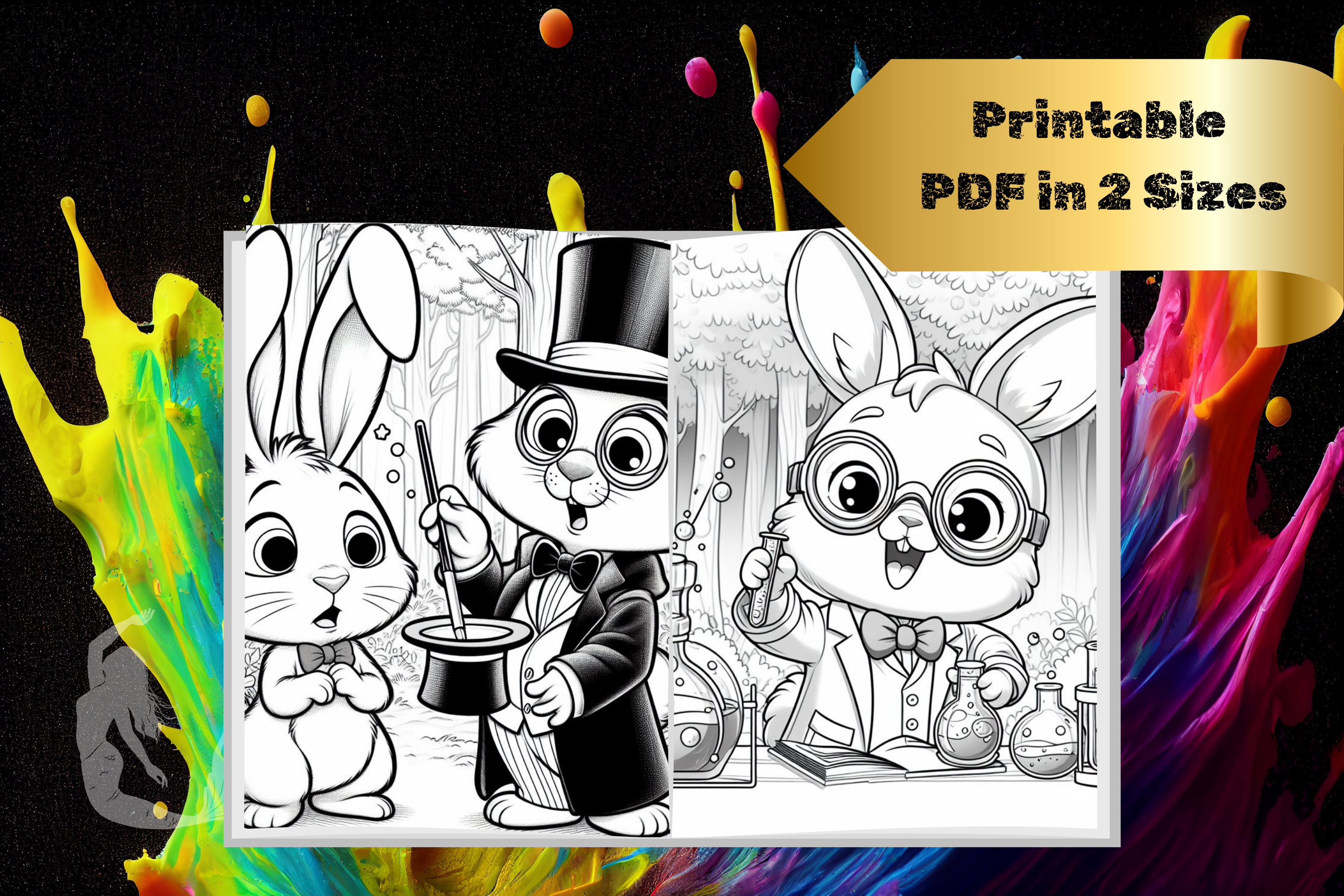 Funny Easter Coloring Book for Digital Use and Download Funny Easter ...