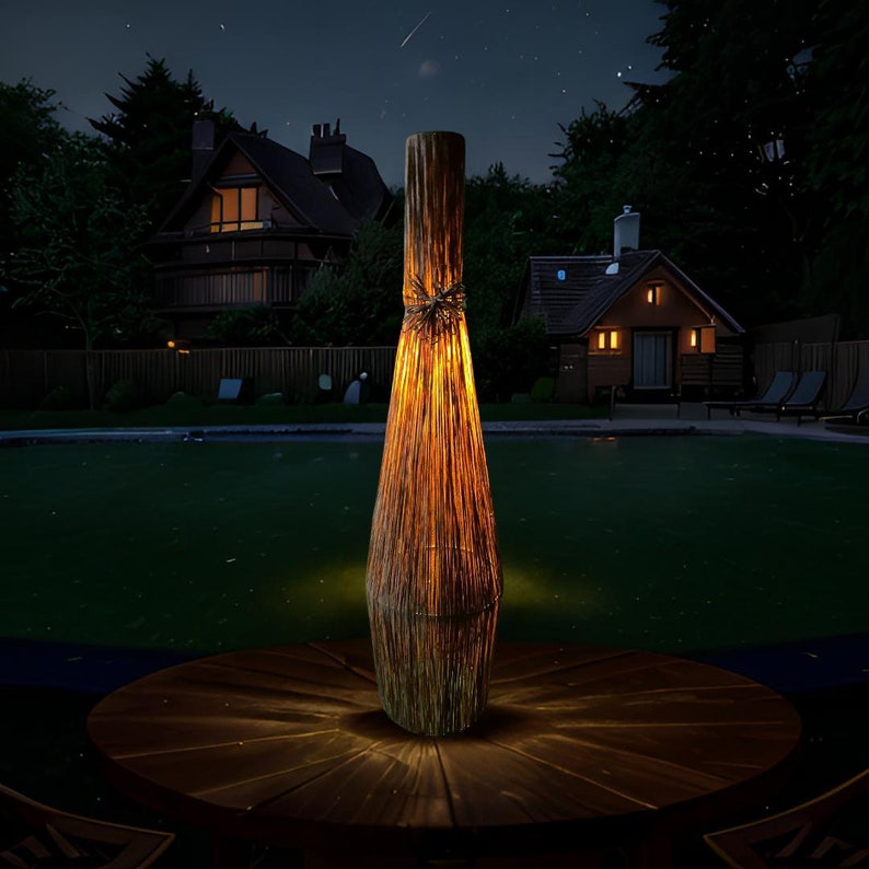 Raffia Floor Lamp - Etsy