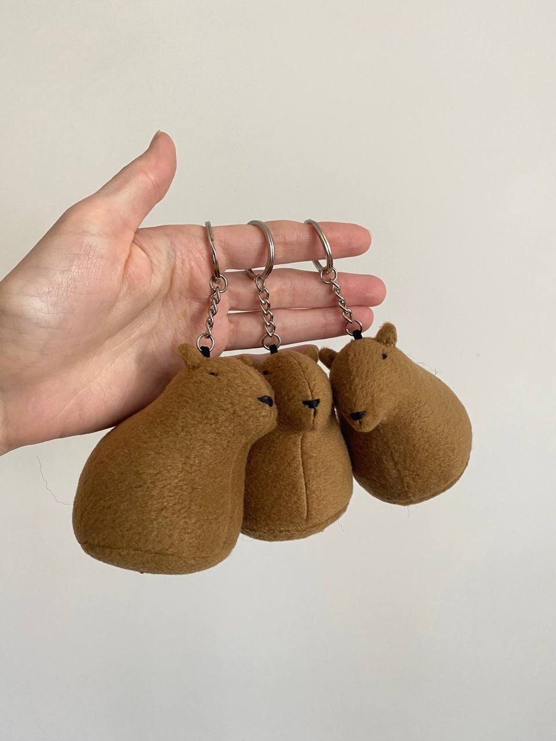 Kawaii Keychain Capybara Plush Keychain for Women Custom Plush Keychain ...