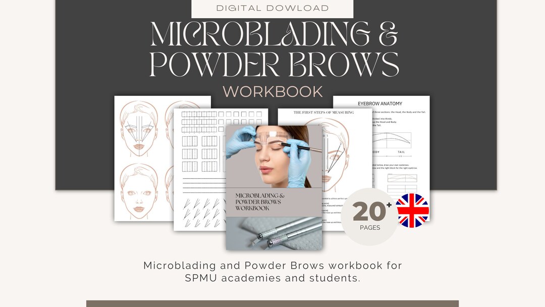 Microblading Powder Brows Workbook, SPMU Academy, Training Manual ...