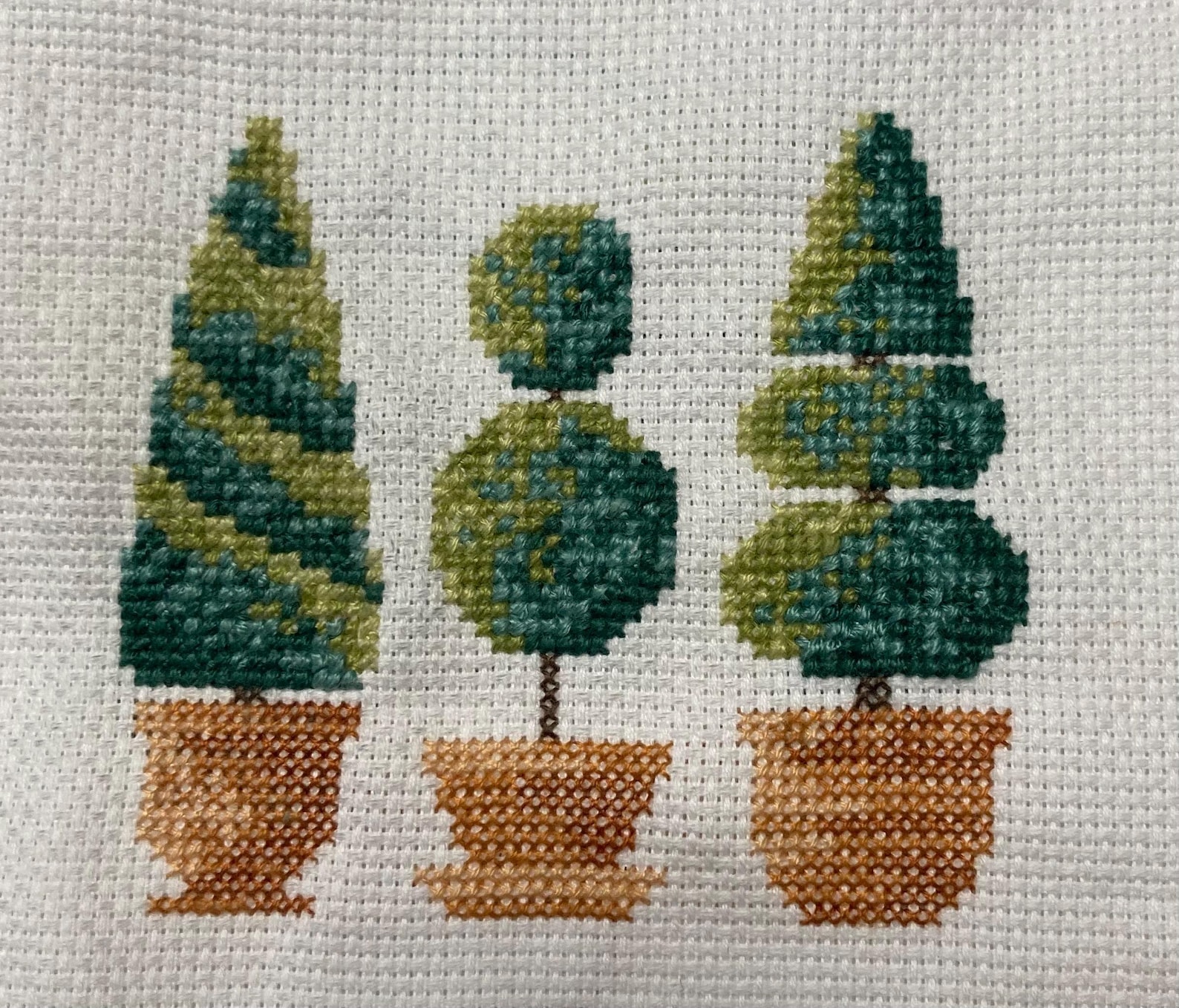 Topiary Trees 18 Count Cross Stitch Pattern - Etsy