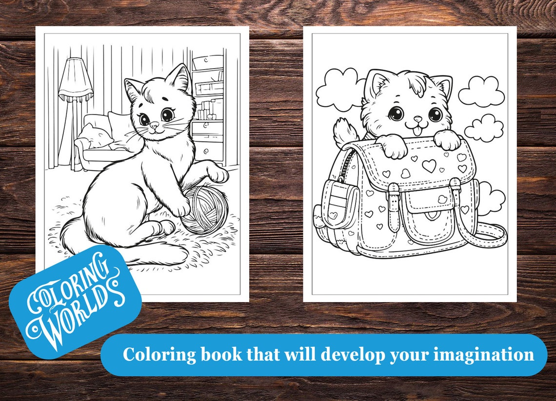 Cat's Coloring Book : for Relaxing by Colringworlds - Etsy