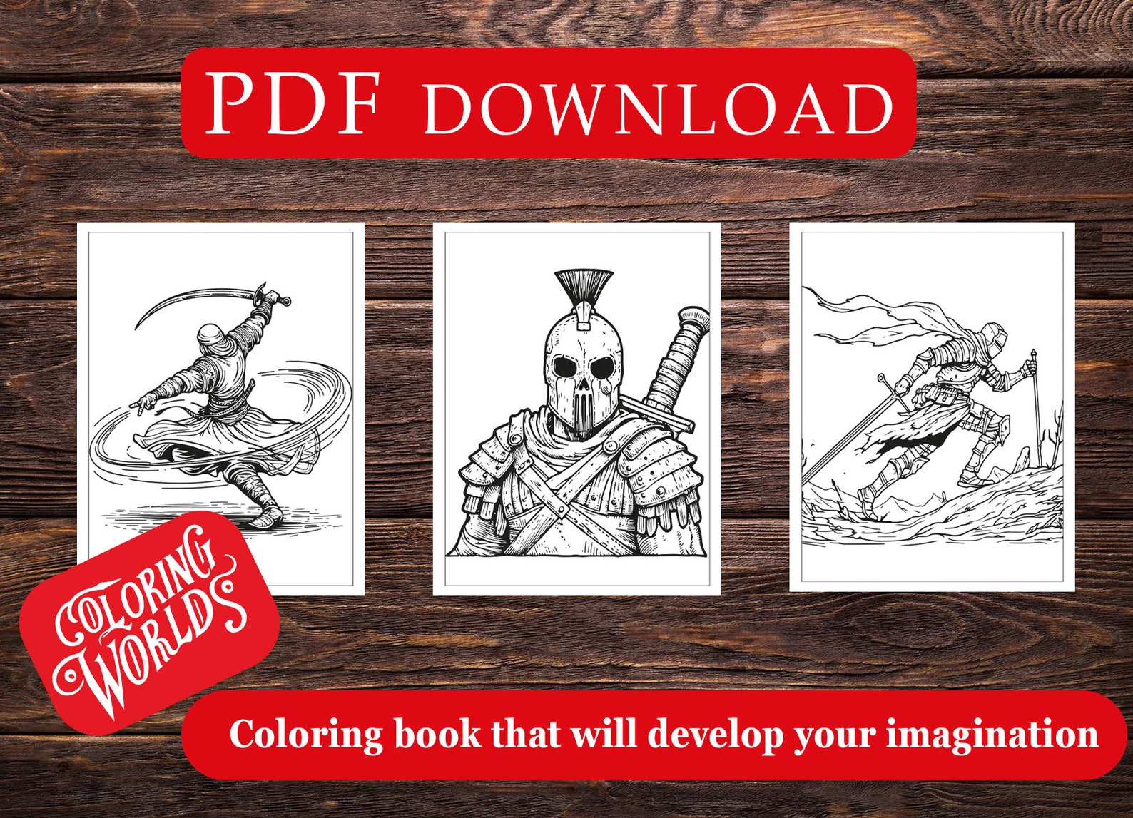 World of Warriors : Warriors Coloring Book for Relaxing by ...