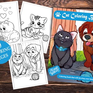 Cat's Coloring Book : for Relaxing by Colringworlds - Etsy