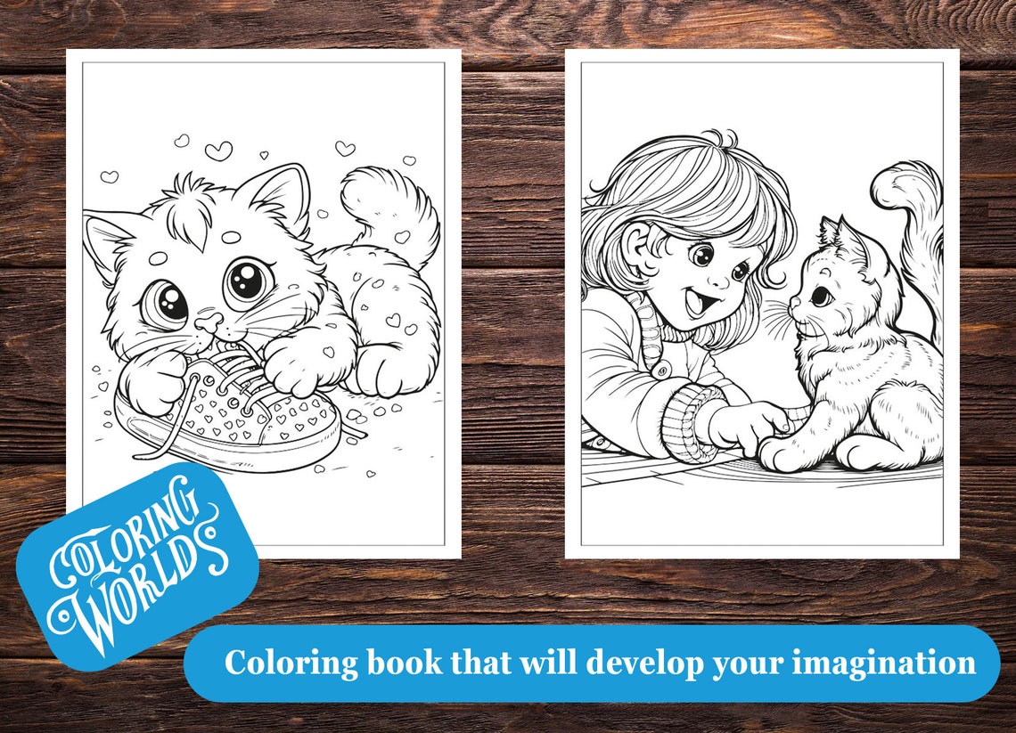 Cat's Coloring Book : for Relaxing by Colringworlds - Etsy