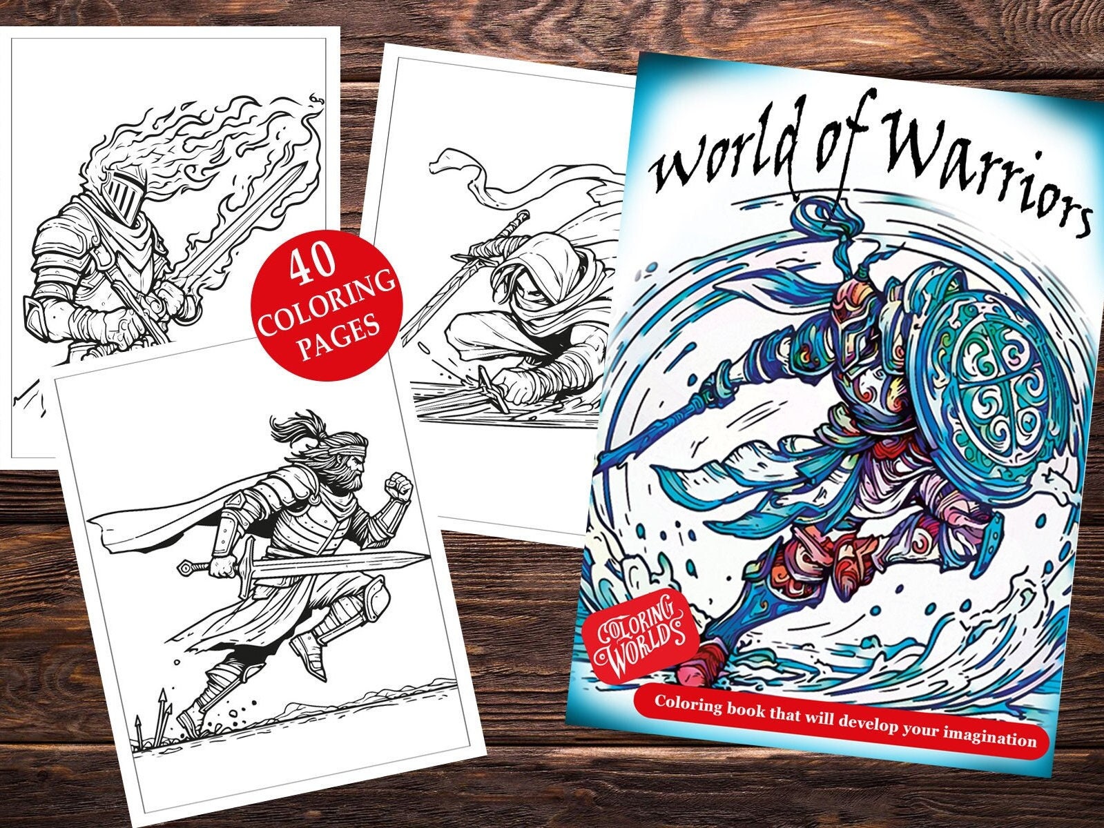 World of Warriors : Warriors Coloring Book for Relaxing by ...