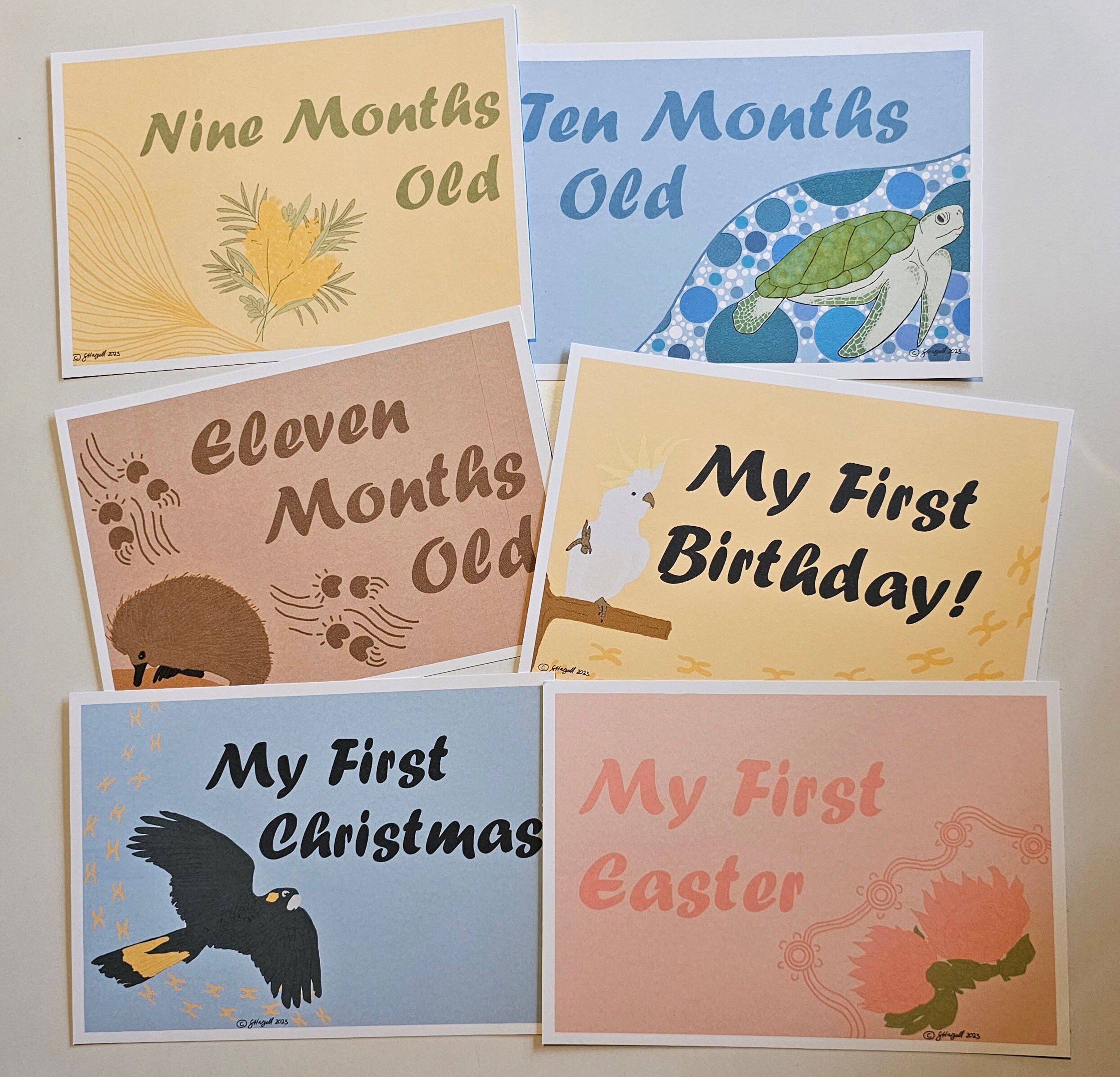Baby Milestone Card - Aboriginal Art - Green - Etsy Canada