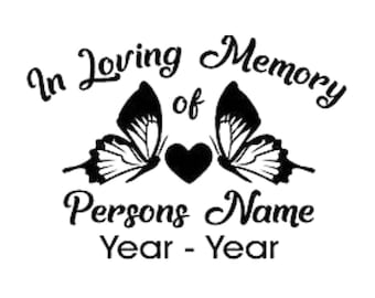 In Loving Memory of Decal Vinyl Decal Custom Vinyl Car Decal ...