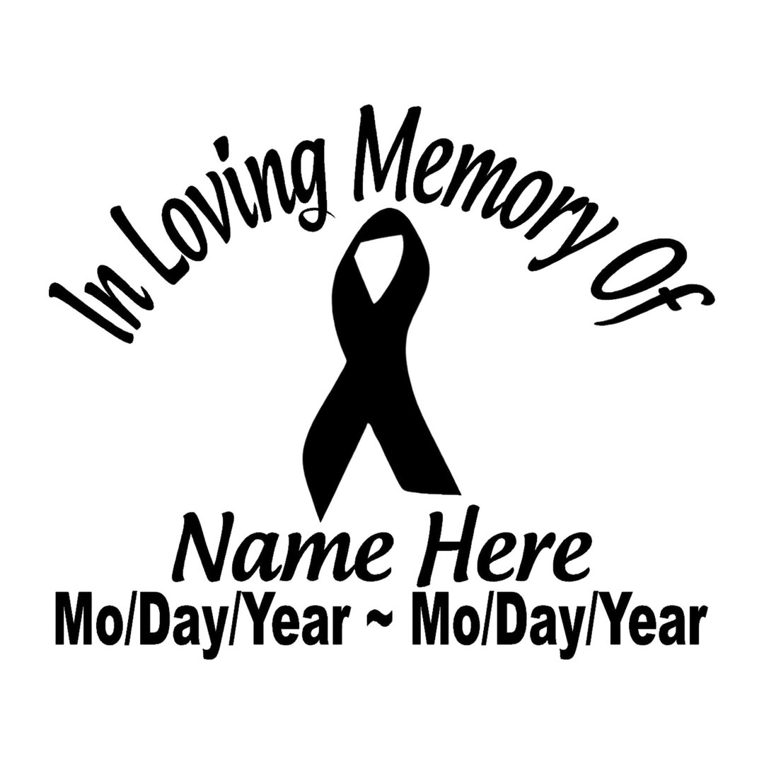 In Loving Memory of Decal Vinyl Decal Custom Vinyl Car Decal ...