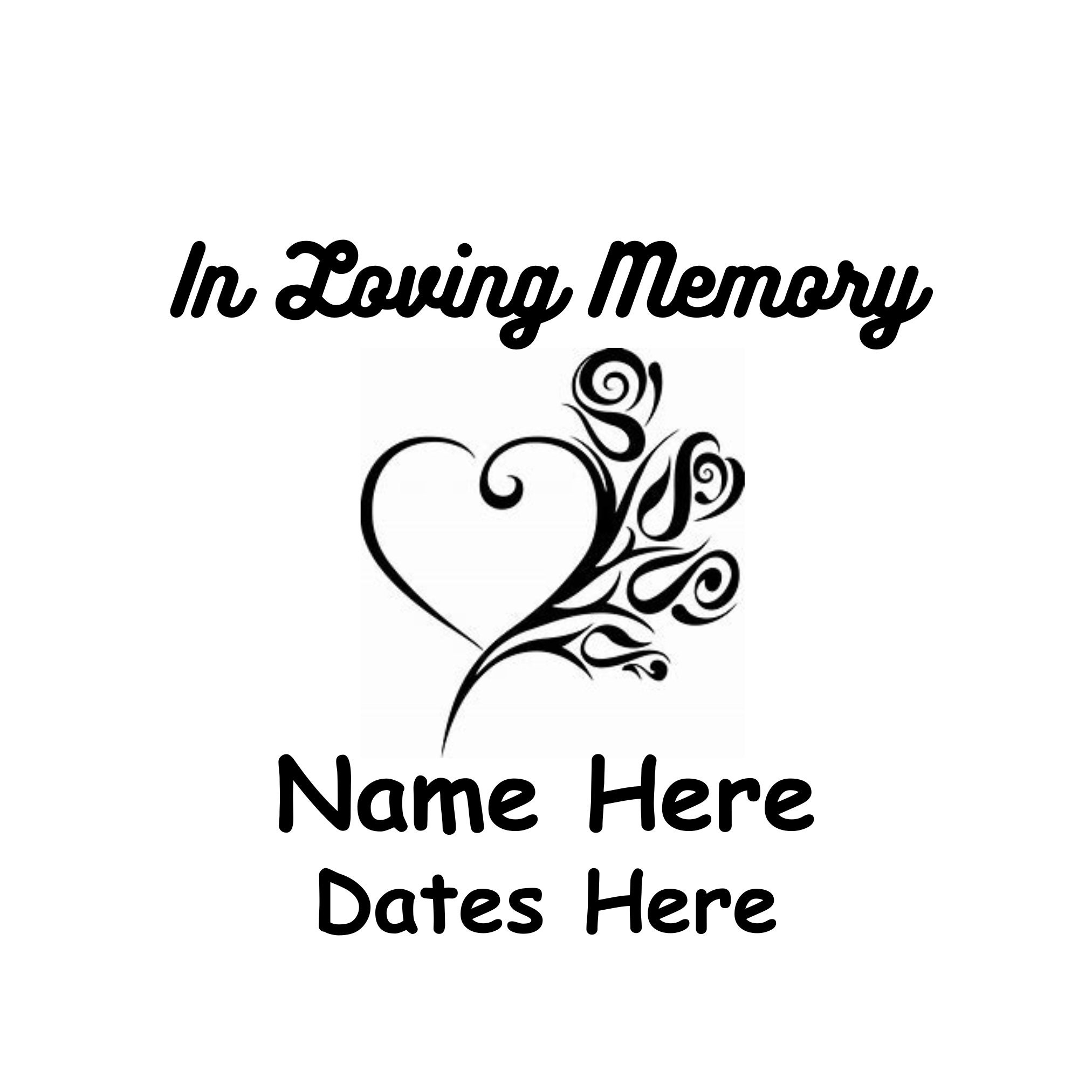 In Loving Memory of Decal Vinyl Decal Custom Vinyl Car Decal ...