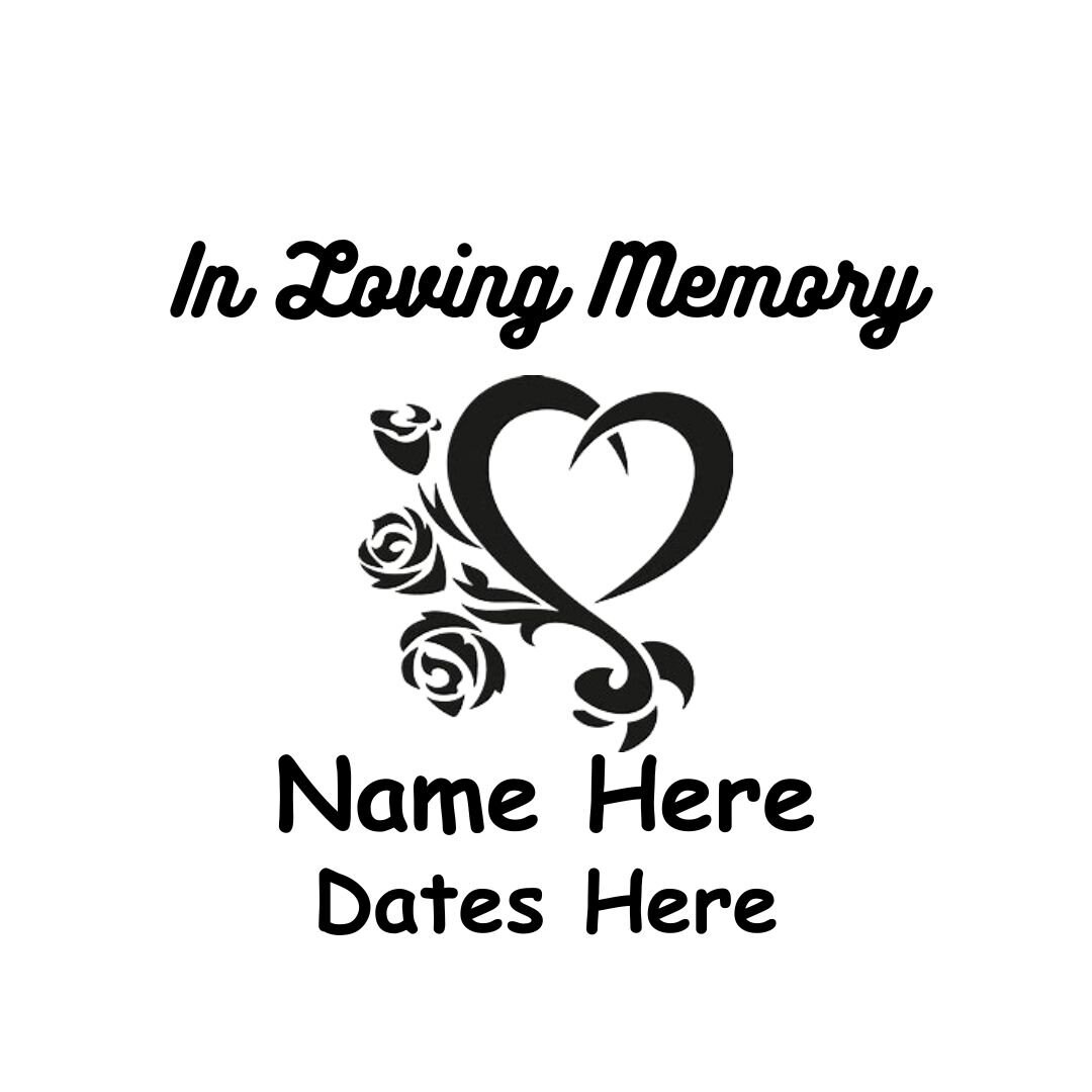 In Loving Memory of Decal Vinyl Decal Custom Vinyl Car Decal ...