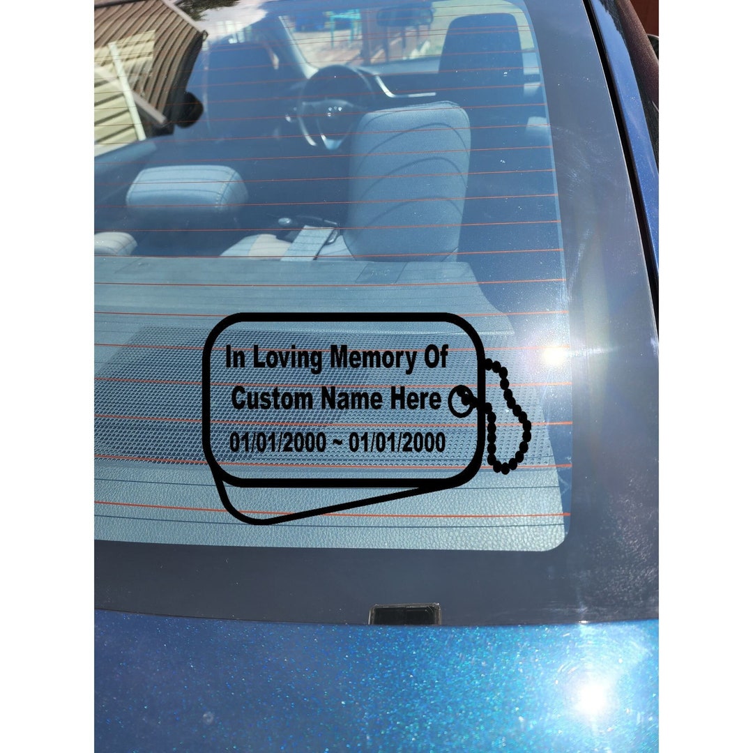In Loving Memory of Decal Vinyl Decal Custom Vinyl Car Decal ...