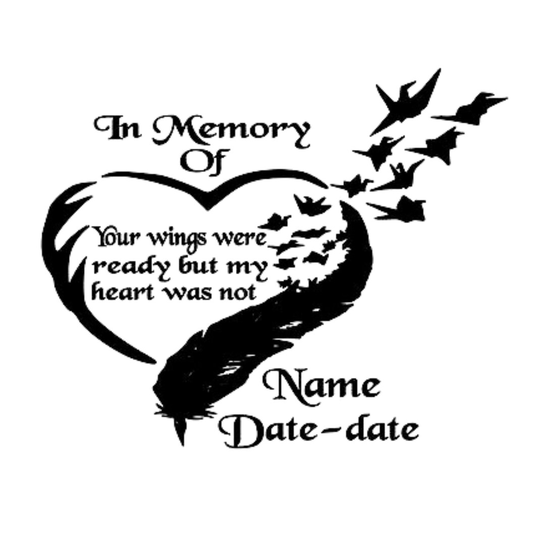 In Loving Memory of Decal Vinyl Decal Custom Vinyl Car Decal ...