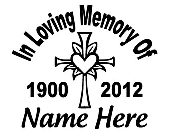 In Loving Memory of Decal Vinyl Decal Custom Vinyl Car Decal ...
