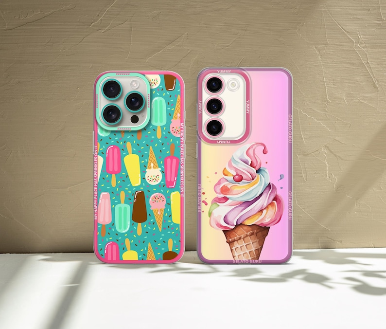 Ice Cream Phone Case: Personalized Camera and Border, Full Protection ...
