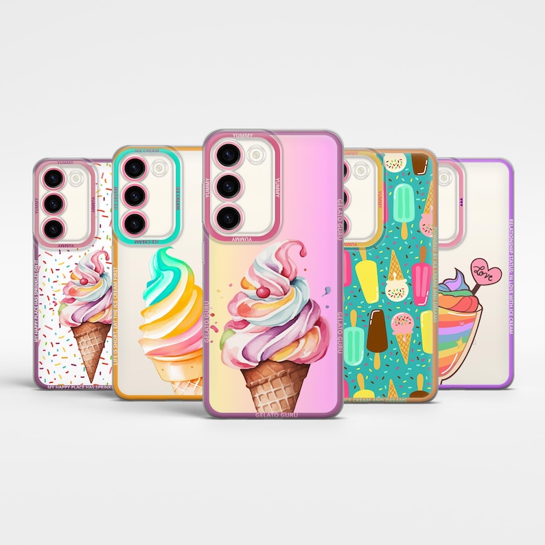Ice Cream Phone Case: Personalized Camera and Border, Full Protection ...