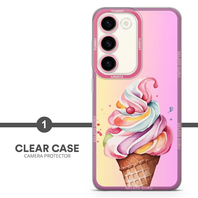 Ice Cream Phone Case: Personalized Camera and Border, Full Protection ...