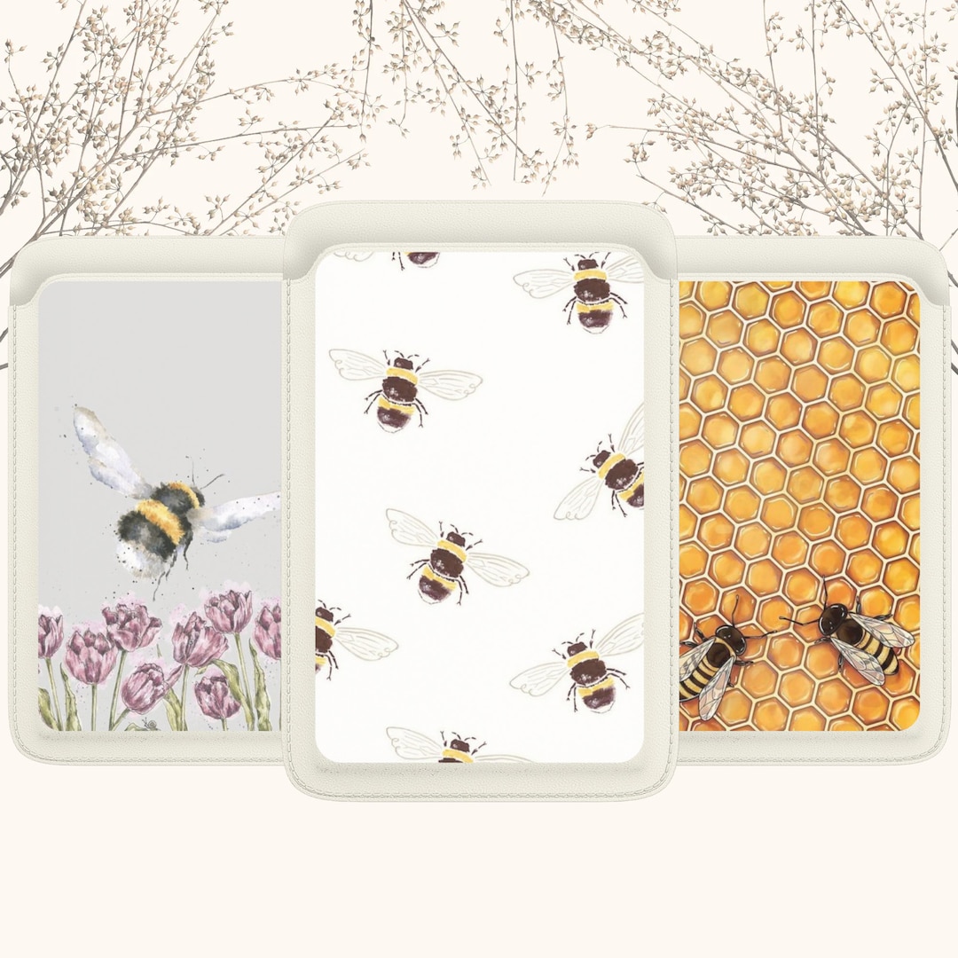 Bumblebee Leather Magsafe Wallet: Bee Art iPhone Card Holder - Etsy