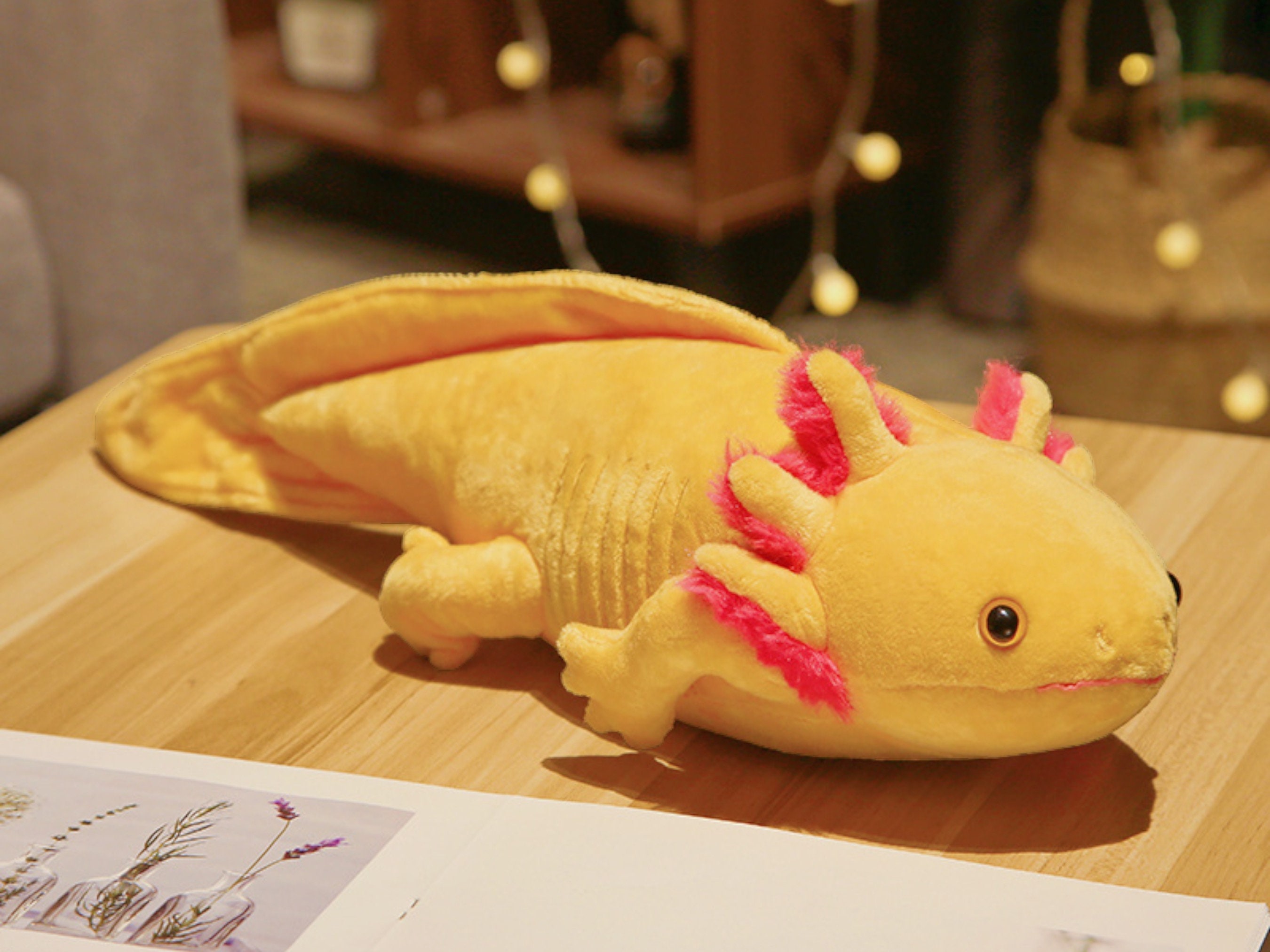 Adorable 45cm Kawaii Newt Plush Toy Colorful Axolotl Salamander Stuffed ...
