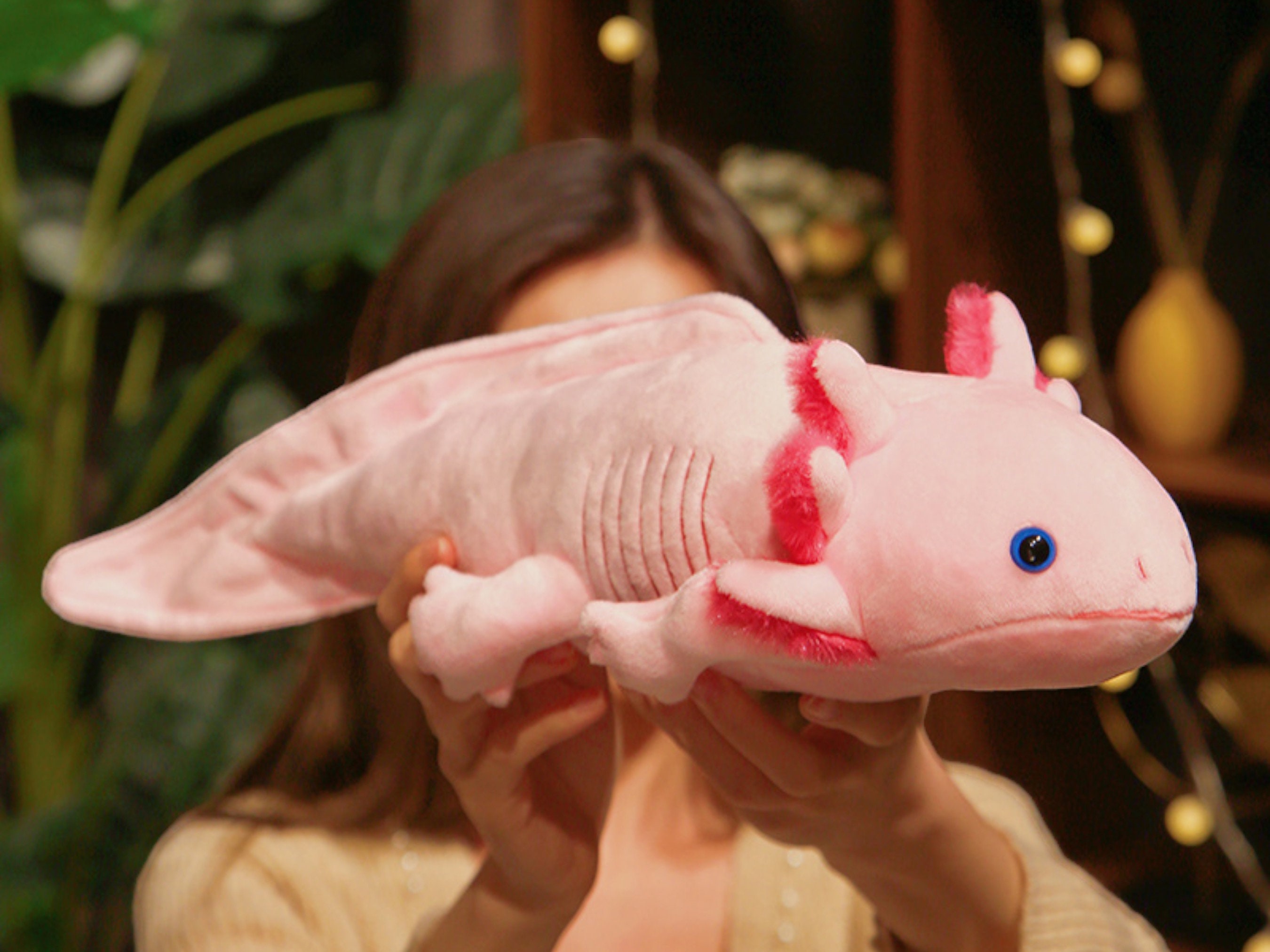 Adorable 45cm Kawaii Newt Plush Toy Colorful Axolotl Salamander Stuffed ...