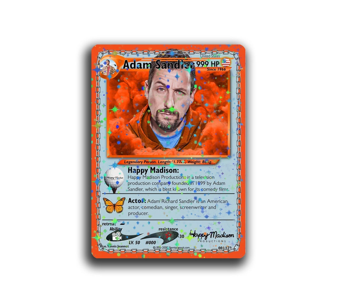 Adam Sandler Special Holographic Trading Card - Etsy