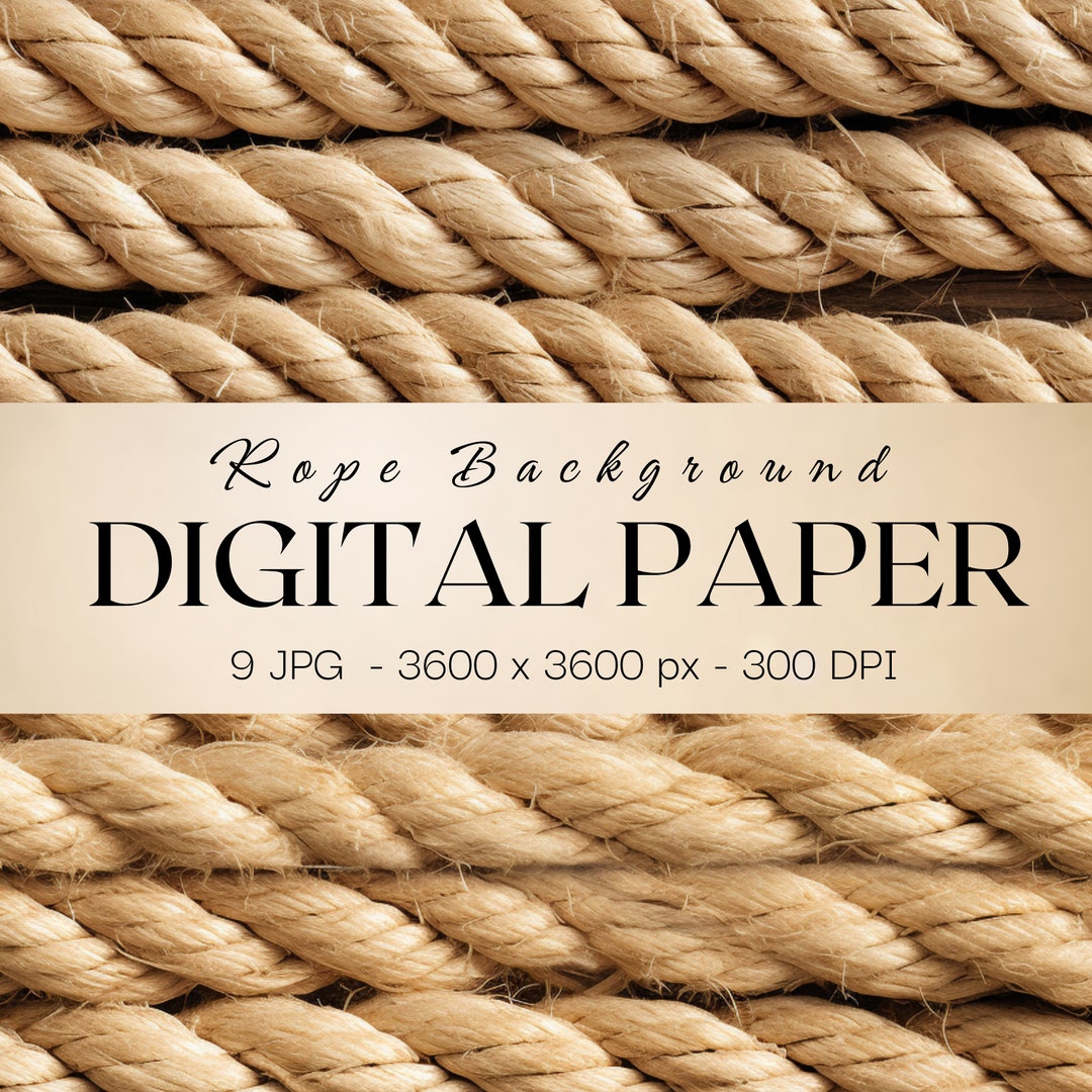 Rope Background Digital Papers, Rope Texture, Printable Rope Paper ...