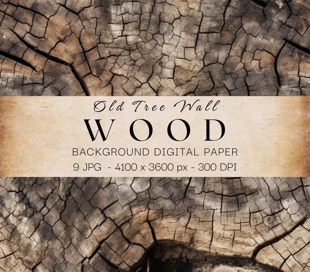 Old Tree Wall, Wood Background Digital Papers, Wood Texture, Printable ...