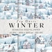 Icy Oasis Digital Paper, Winter SEAMLESS Pattern, Winter Background, 20 ...