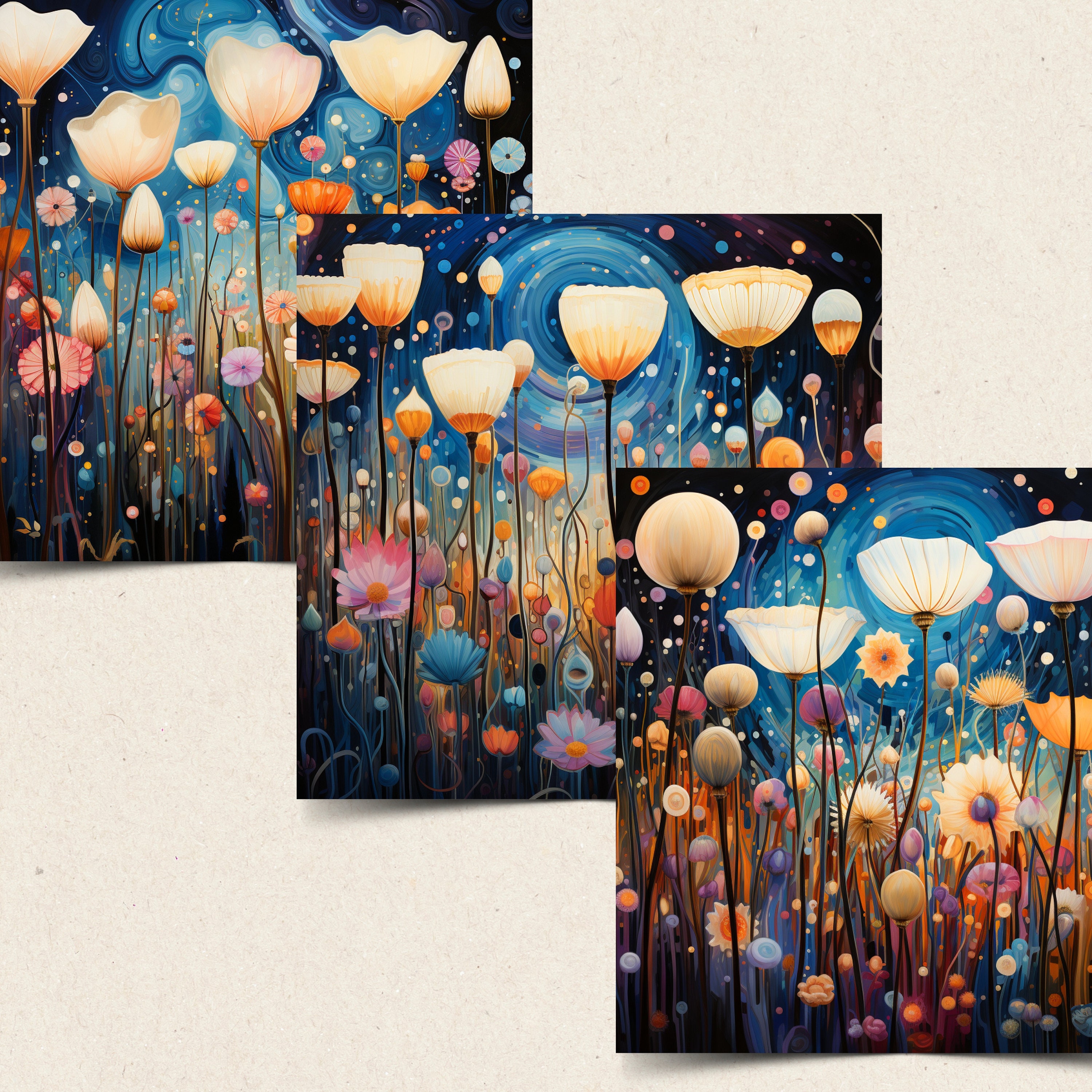 Zenith Bloom Flowers Background Digital Papers, Flowers Texture ...