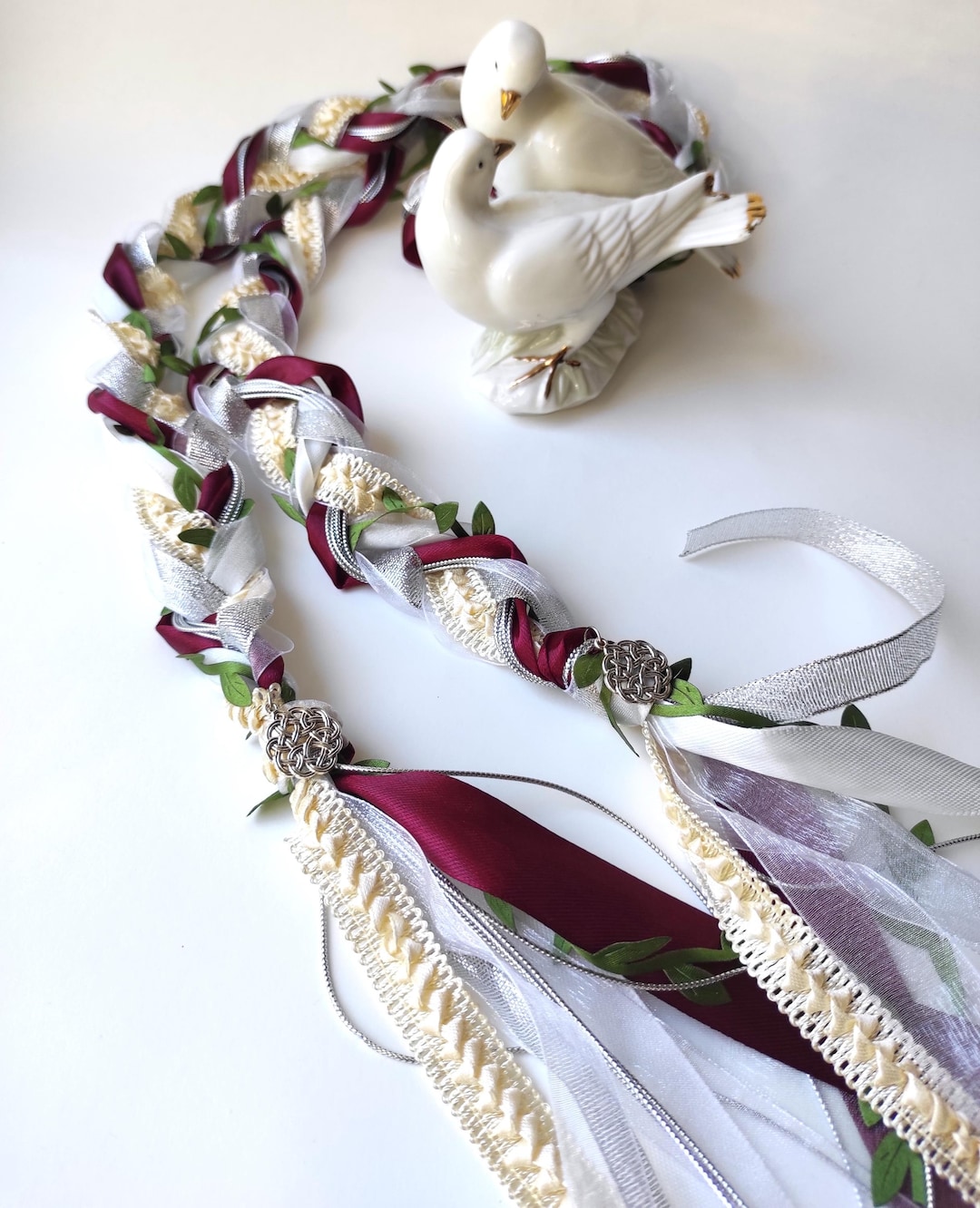 Celtic Handfasting Cord: Satin Wedding Rope With Knot Pendants - Etsy