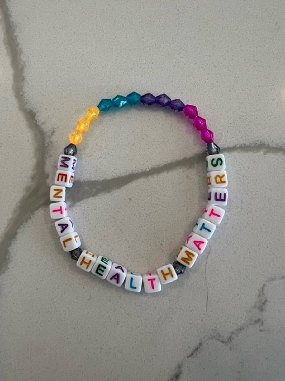 Mental Health Sayings Beaded Bracelet - Etsy