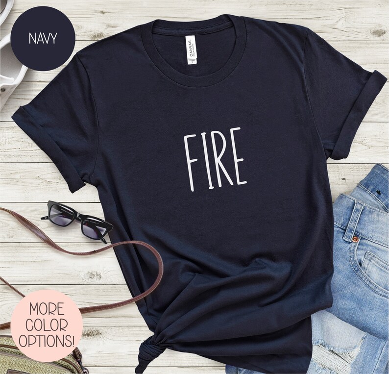 FIRE Tshirt, Minimalistic Shirt, Cool Shirt, Tshirt for Teen, Hipster ...