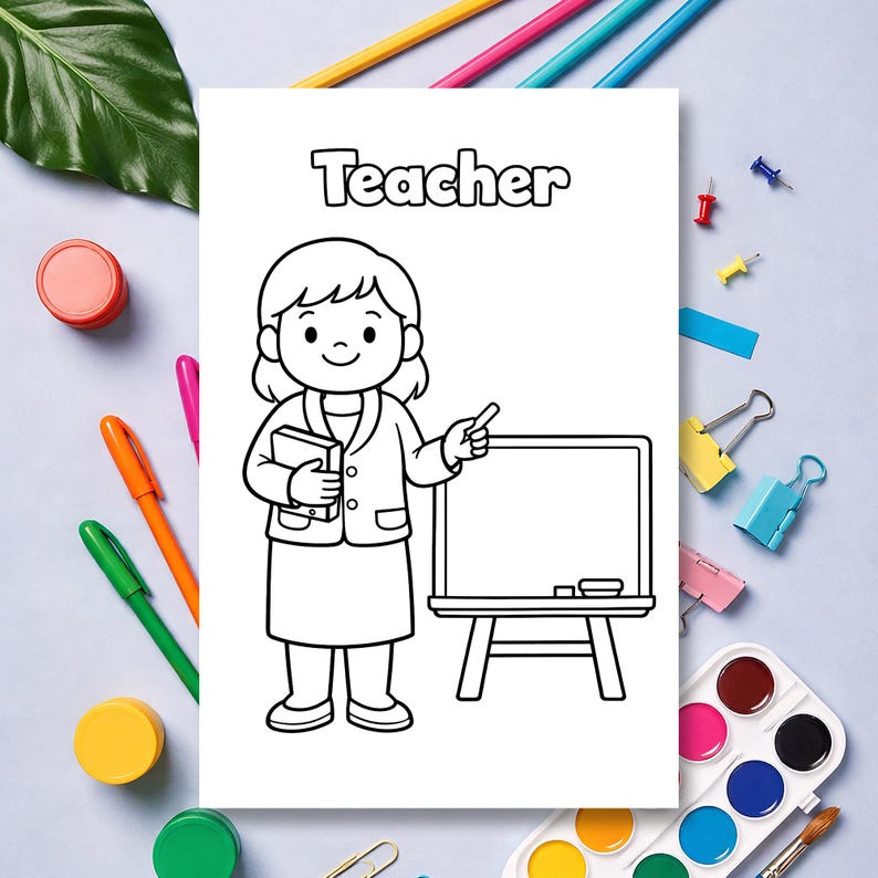 Jobs Coloring Book for Kids, Professions Activity, Preschool Learning ...