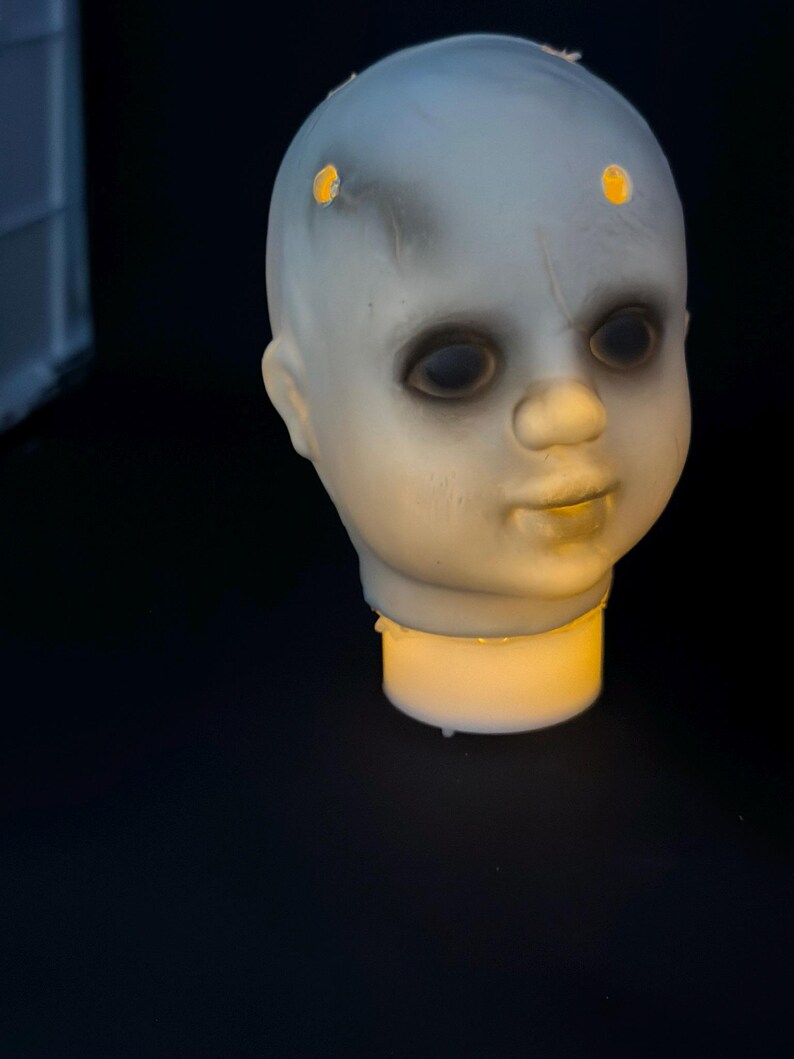Babyheadsbyc Handcrafted Horror Doll Head Nightlight, Eerie Nursery Art ...