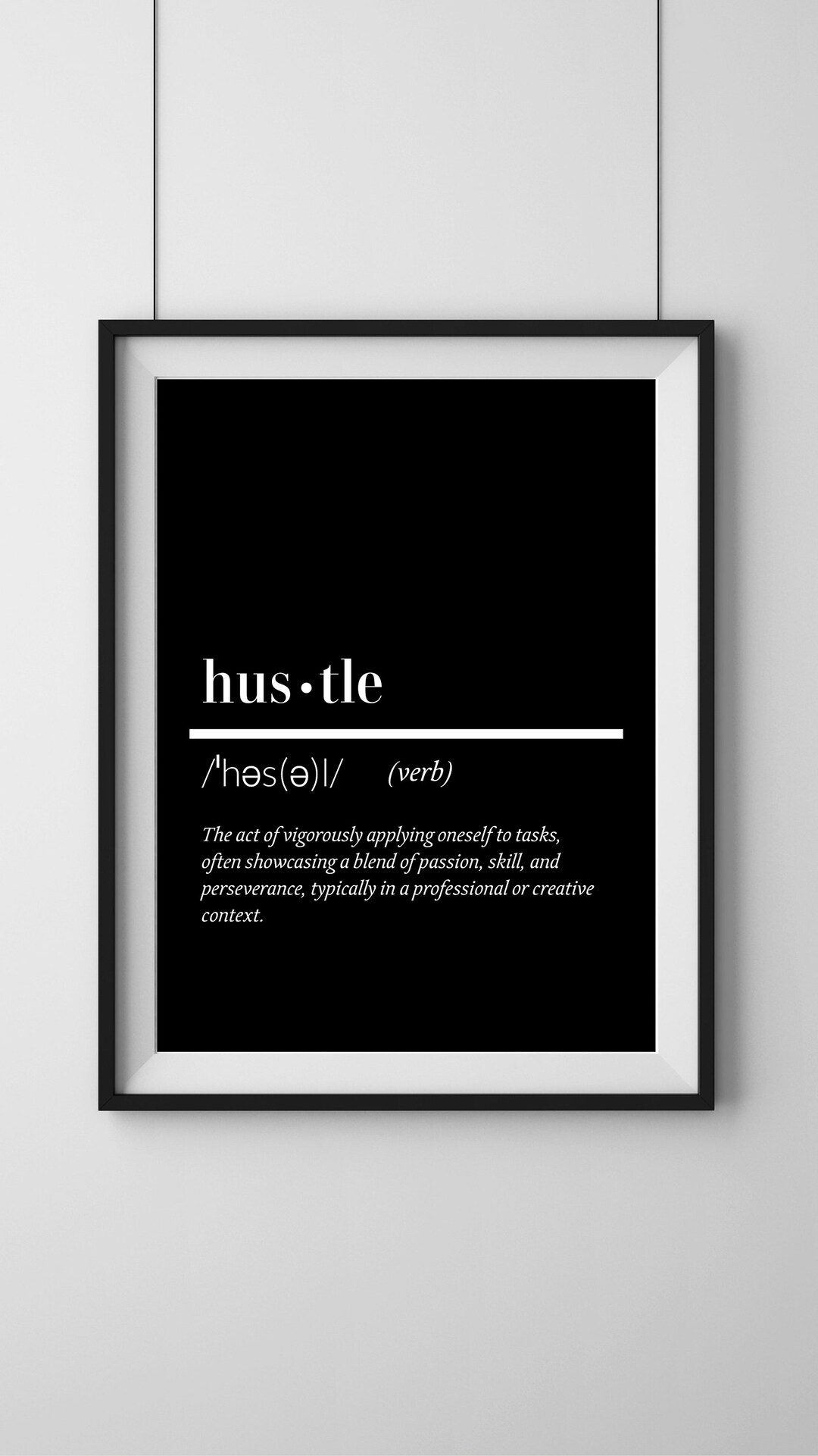 Hustle Definition SVG Poster Digital Vector Download for Entrepreneurs ...