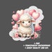 Cute Valentine Sheep Clipart, Valentine Watercolor Clipart, Baby Sheep ...
