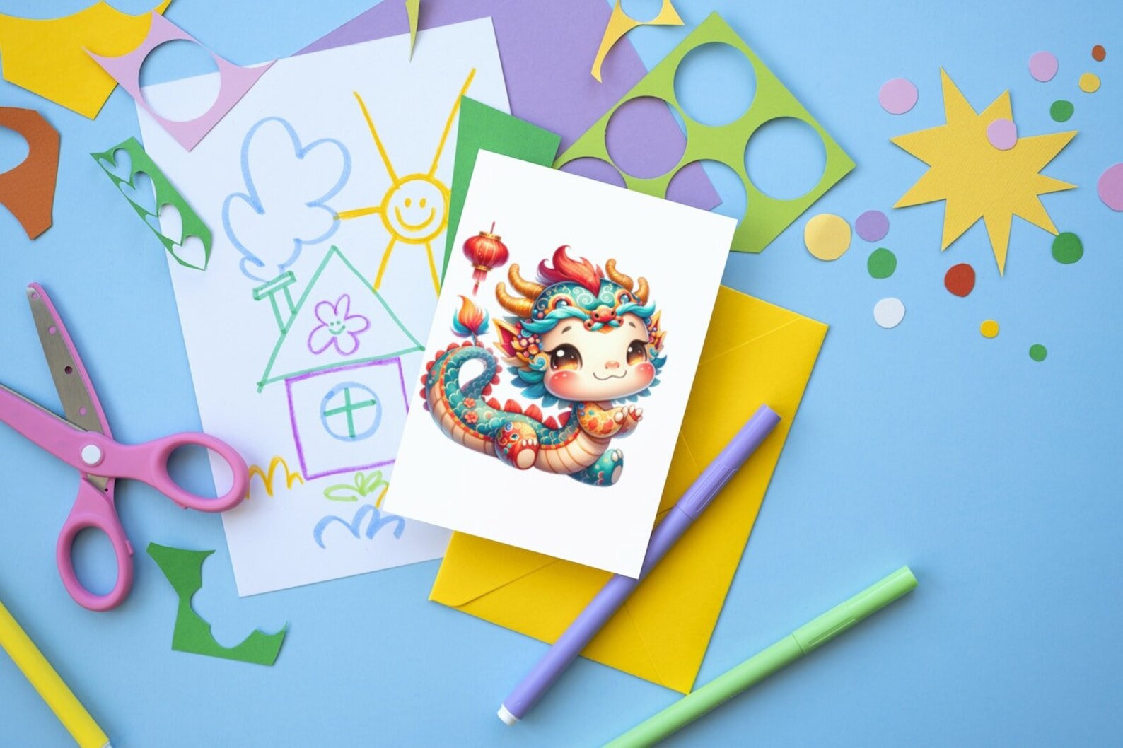 2024 Cute Dragon Clipart, Chinese New Year Watercolor Clipart, Baby ...