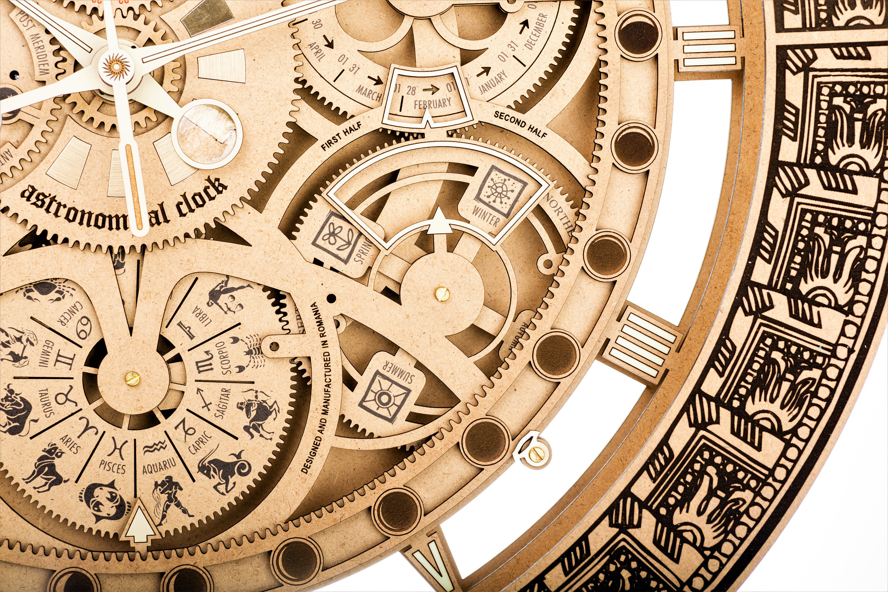 Hand Assembled Unique Astronomical Clock a Luxury Gift With Steampunk ...
