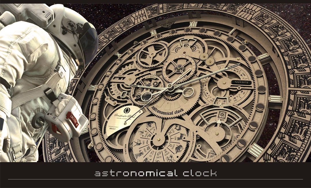 Hand Assembled Unique Astronomical Clock - a Luxury Gift With Steampunk ...