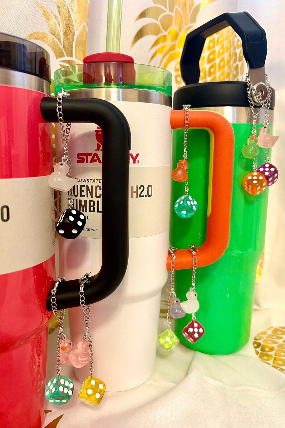 Neon Lucky Duck Charm Neon Stanley Cup Handle Charms. Hydroflask ...