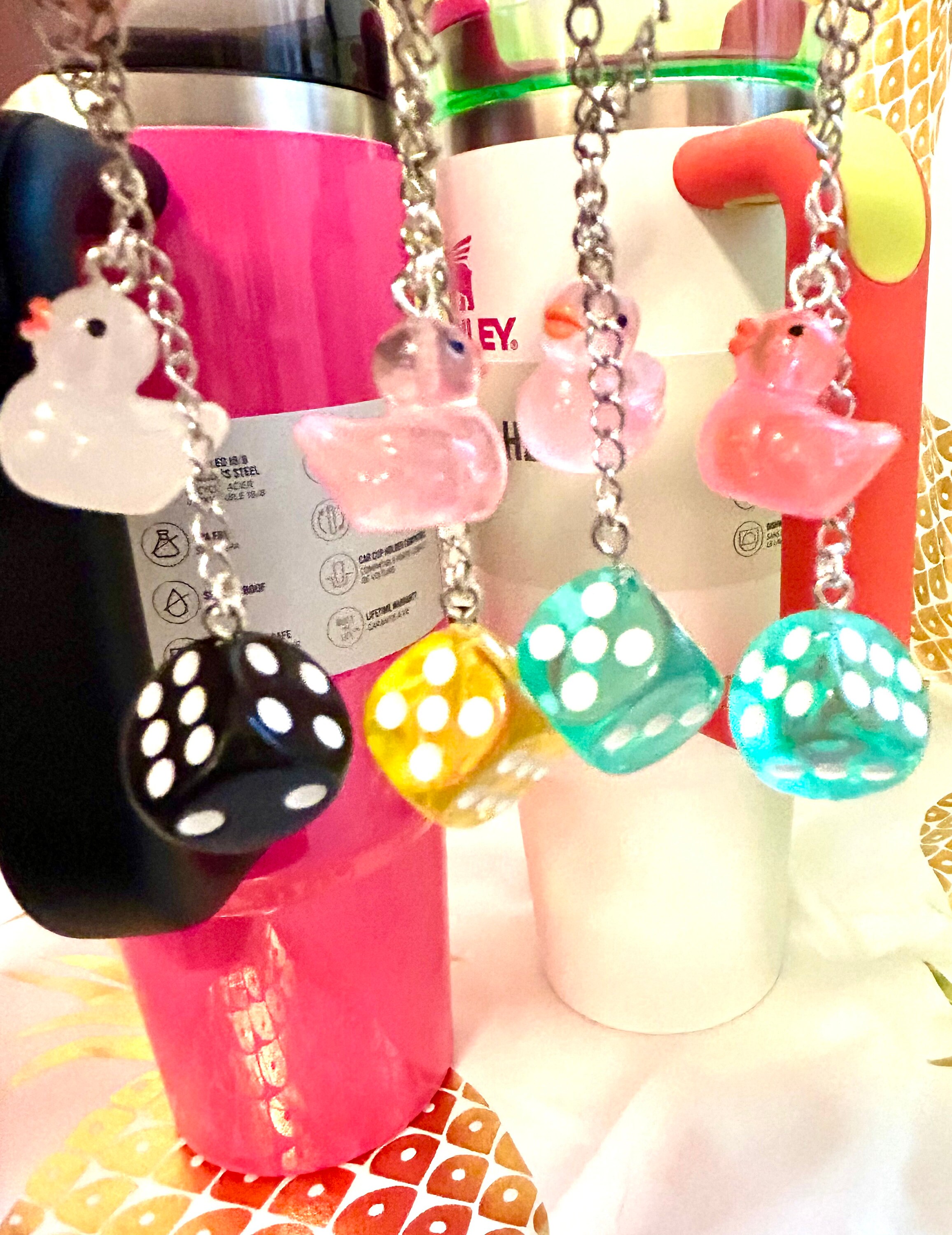 Neon Lucky Duck Charm Neon Stanley Cup Handle Charms. Hydroflask ...