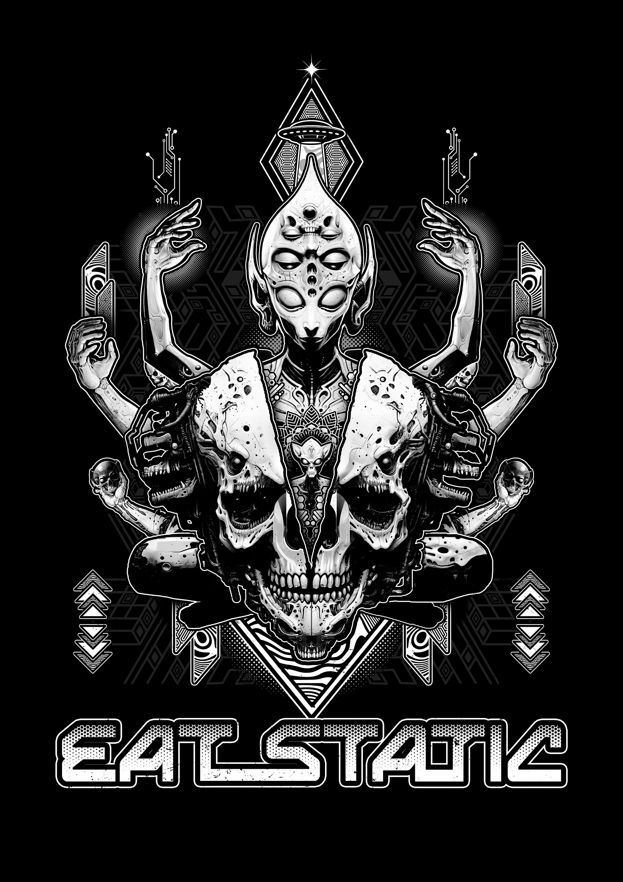 Eat Static Official T Shirt Psychedelic - Etsy