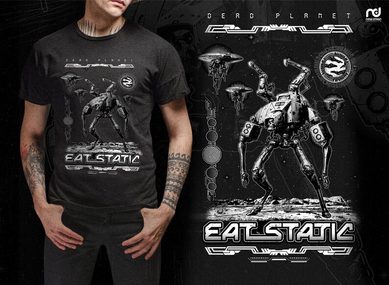 Eat Static Official T Shirt Psychedelic - Etsy