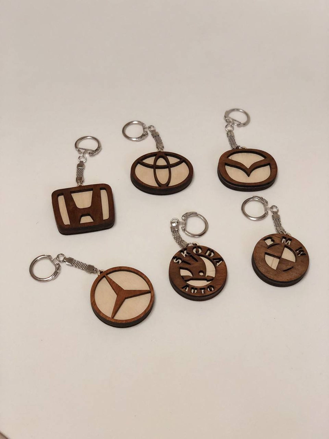 Laser Cut Vehicle Car Logo Keychains Svg File Glowforge 19 Pcs Keychain ...