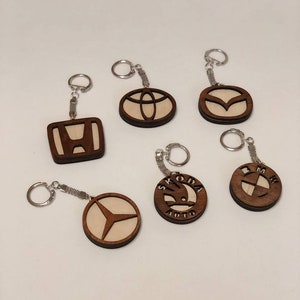 Laser Cut Vehicle Car Logo Keychains Svg File Glowforge 19 Pcs Keychain ...